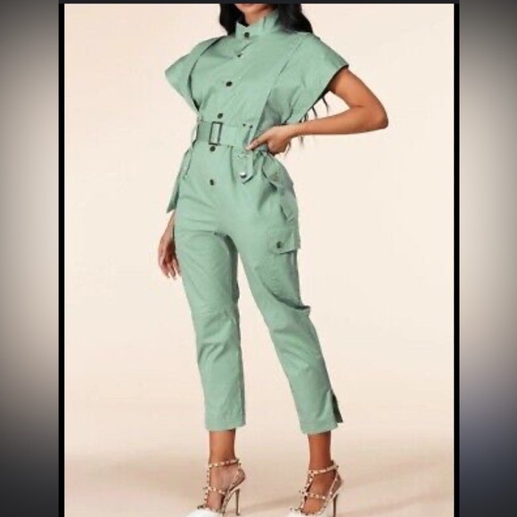 Pants & Jumpsuits | Nwt Utility Front Button Jumpsuit | Poshmark